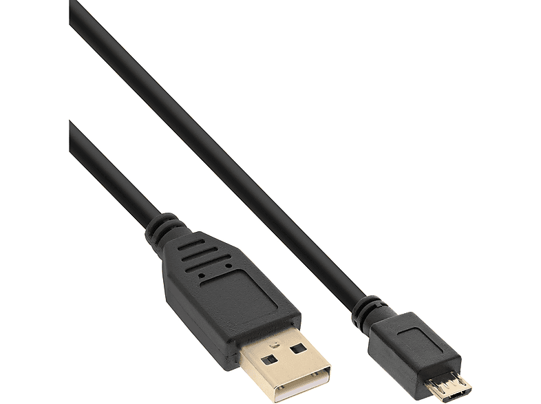 INLINE InLine® Micro-USB 2.0 Kabel, USB-A ST an Micro-B ST, vergoldete ...