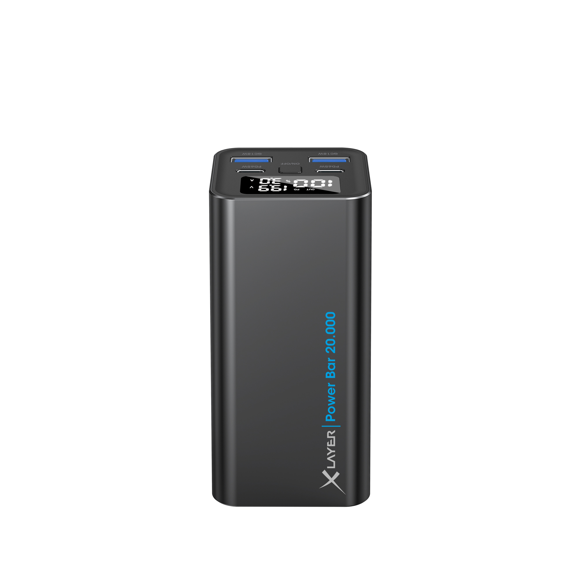 XLAYER Power Bar 65W PD Powerbank 20.000 mAh Schwarz | SATURN
