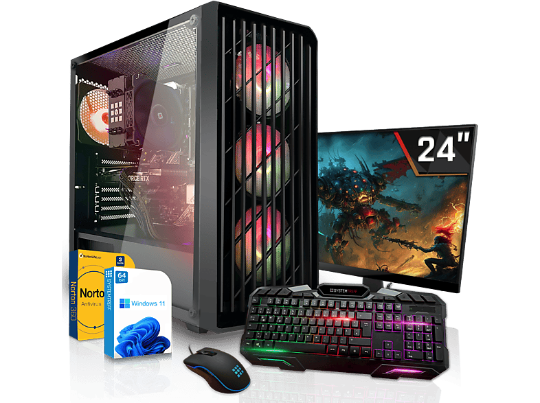 SYSTEMTREFF Basic Gaming Komplett AMD Ryzen 3 PRO 8300G, Komplett PC ...