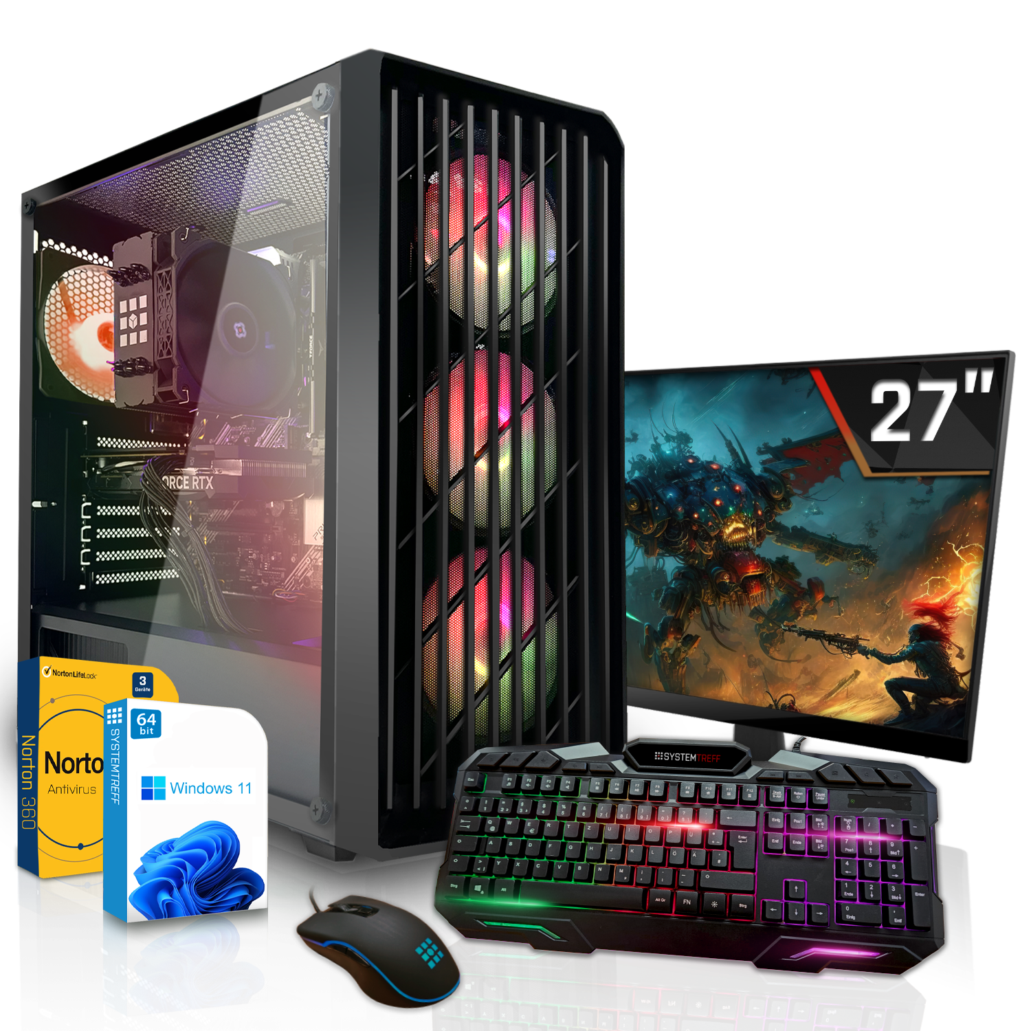SYSTEMTREFF Basic Gaming Komplett AMD Ryzen 3 PRO 8300G, Komplett PC ...