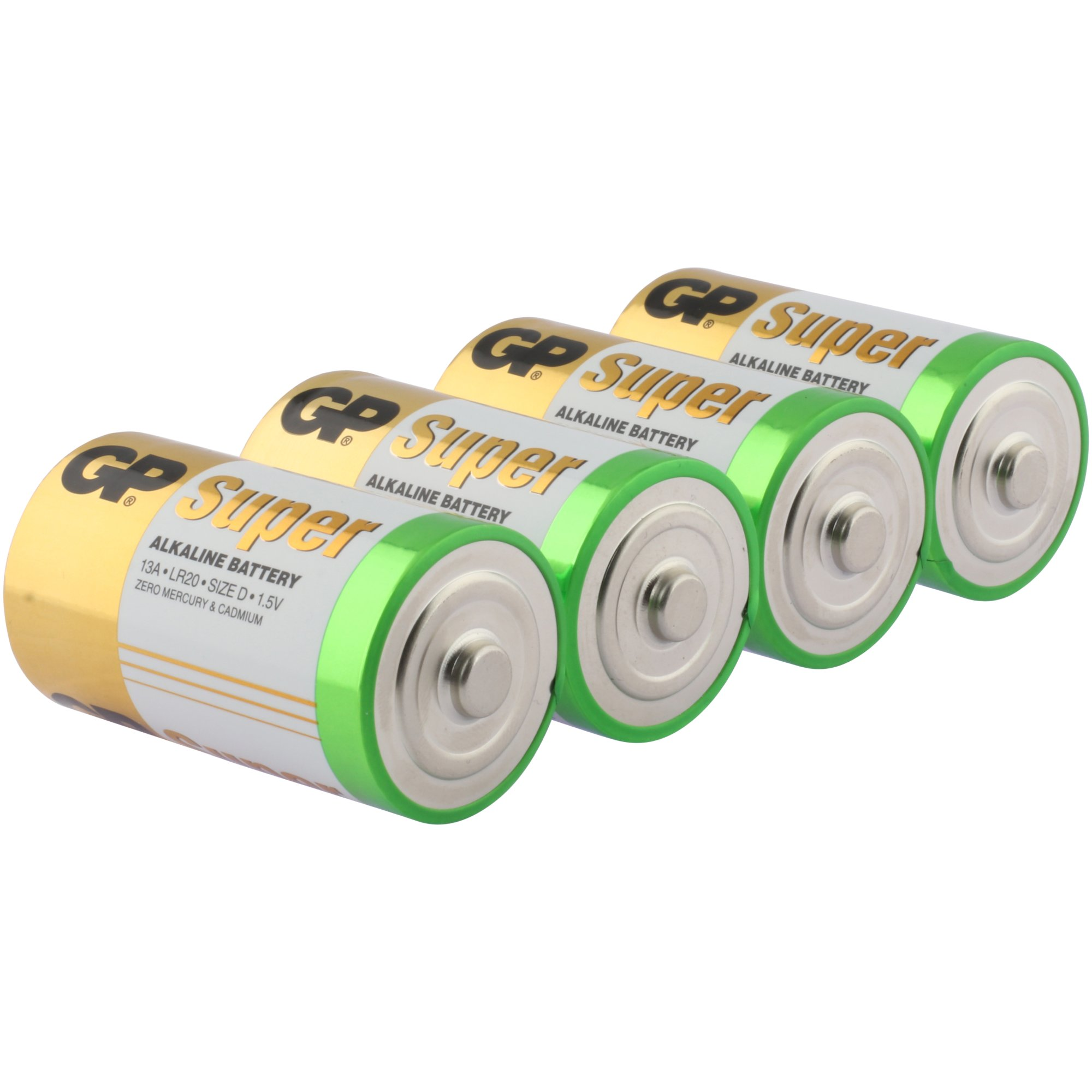 GP BATTERIES D Mono Batterie Alkaline Super 1,5V 4 Stück Alkali-Mangan ...