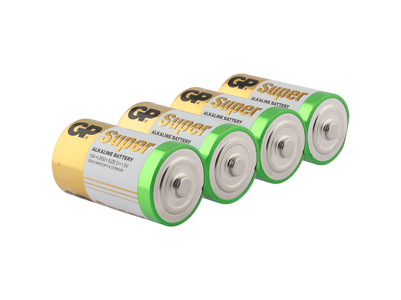 GP BATTERIES D Mono Batterie Alkaline Super 1,5V 4 Stück Alkali-Mangan ...