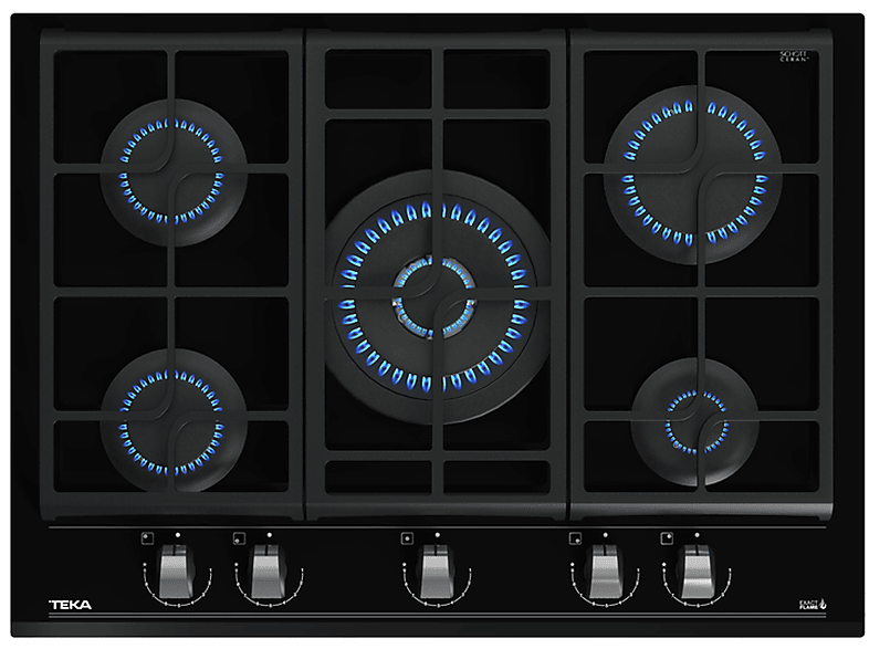 PIANO COTTURA TEKA GZC 75330 XBA, 5 zone cottura, 700 mm x 510 mm ...