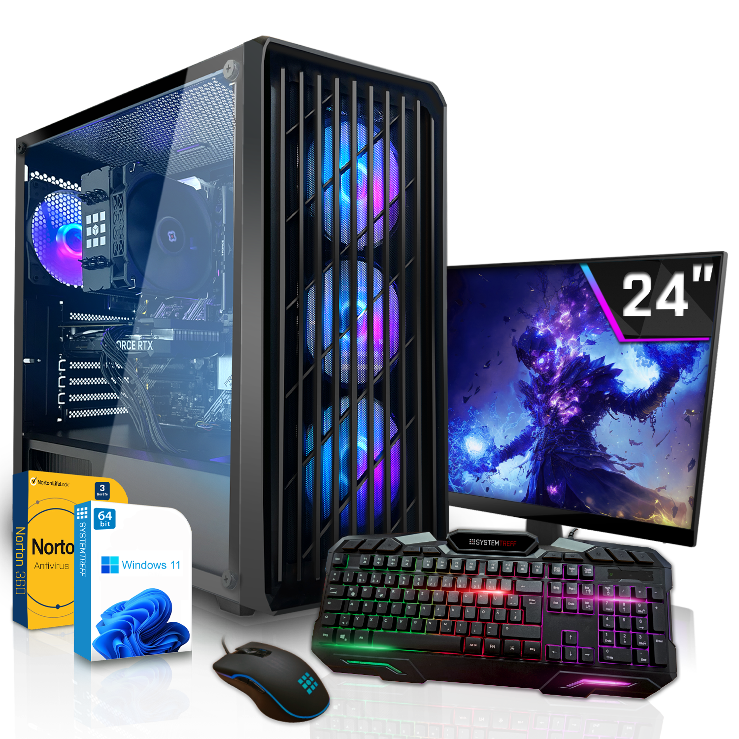 SYSTEMTREFF Basic Gaming Komplett AMD Ryzen 3 PRO 8300G, Komplett PC ...