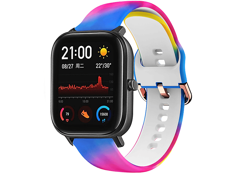 STRAP-IT© Color Crazy geschikt voor Amazfit GTS Smartwatch bandje ...