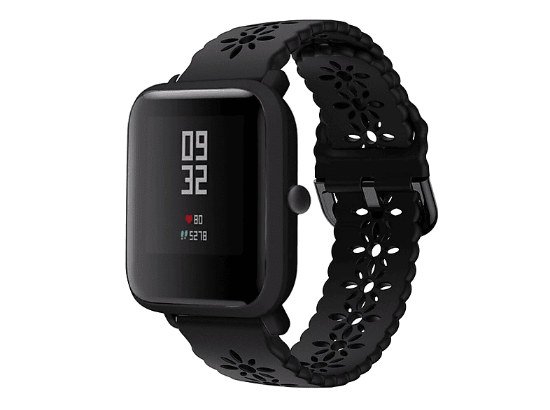 STRAP-IT© Amazfit Bip, Ersatzarmband, Xiaomi, Amazfit Bip, Schwarz ...