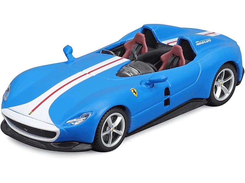BBURAGO Modellauto Ferrari Monza SP2 (blau, Maßstab 1:43) Spielzeugauto ...