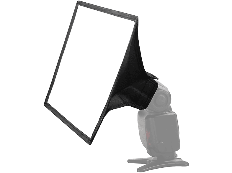 AYEX LS-06, Mini Softbox rechteckig, schwarz-weiß, passend für Systemblitze | SATURN