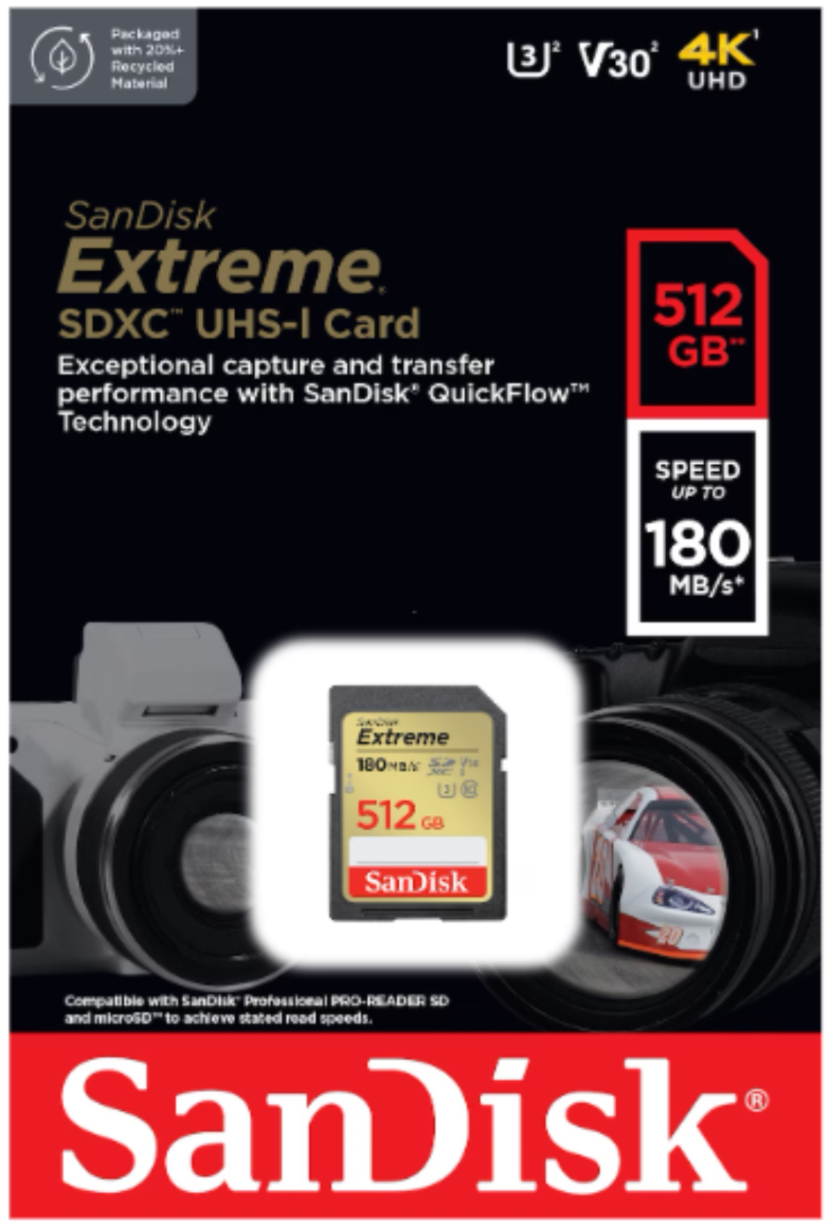 SANDISK Extreme, SDXC SD Karte, 512 GB, 180 MB/s | MediaMarkt