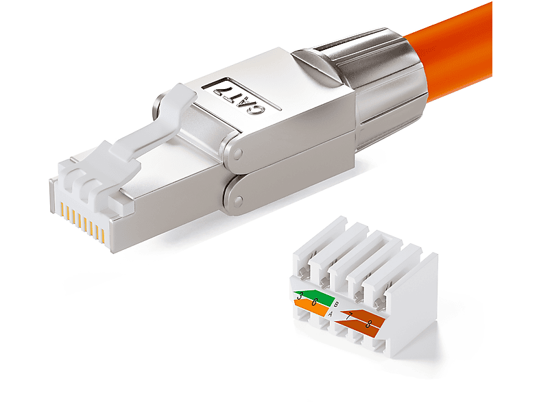 HB-DIGITAL CAT7 RJ45 LSA STP schmal Netzwerkstecker | SATURN