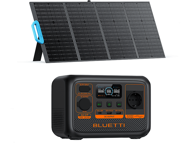 BLUETTI AC2P mit PV120 Power Station | SATURN
