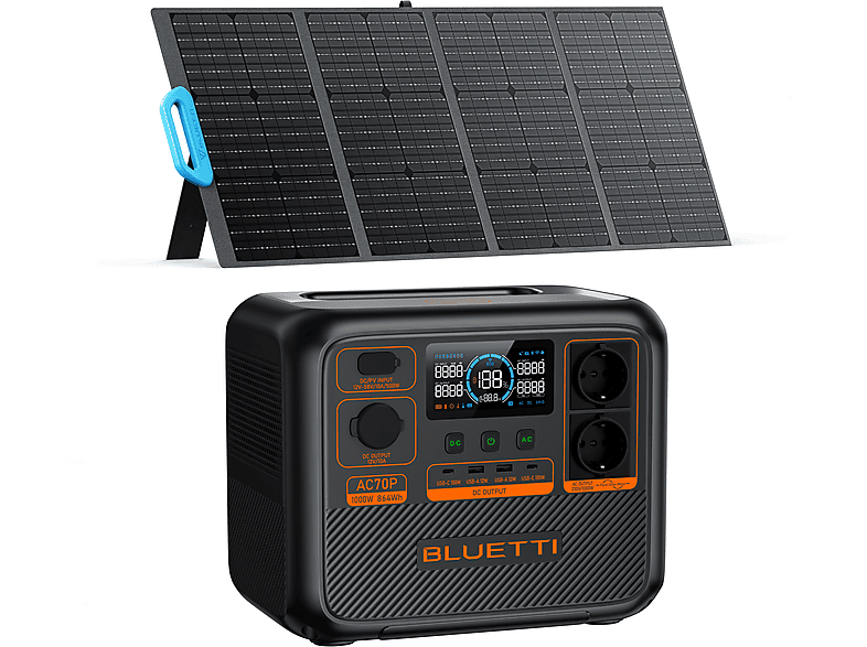 BLUETTI AC70P mit PV120 Power Station | SATURN
