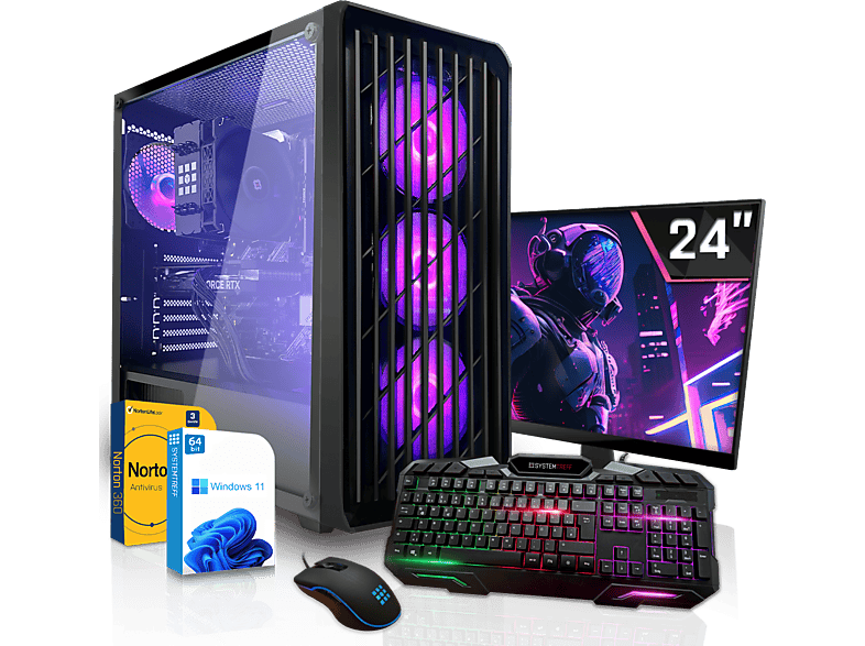 SYSTEMTREFF Basic Gaming Komplett AMD Ryzen 3 PRO 8300G, Komplett PC ...