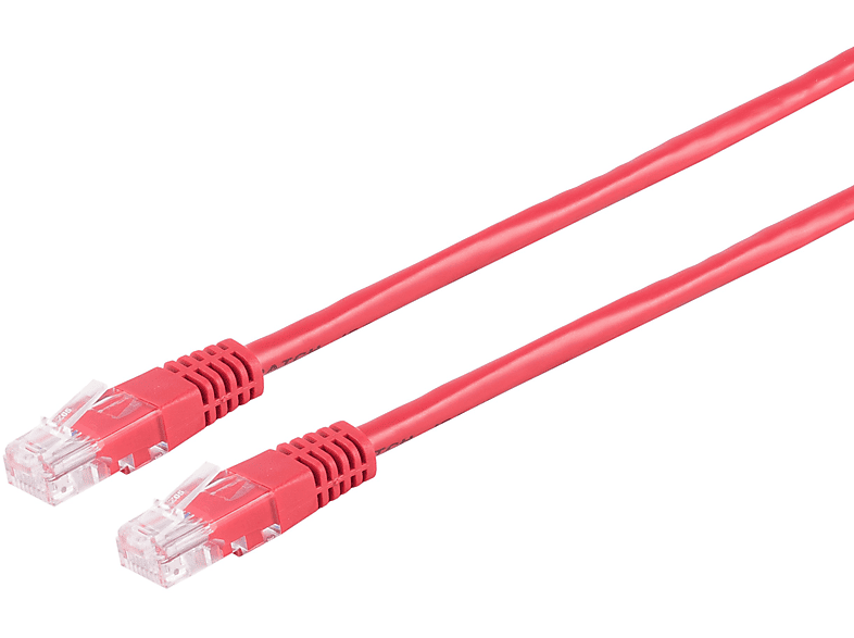 KABELBUDE Patchkabel RJ45, U/UTP, Cat.5e, PVC, rot, 1,0m, Netzwerk LAN ...