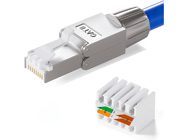 HB-DIGITAL CAT 8 RJ45 LSA Netzwerkstecker | MediaMarkt