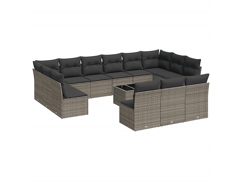 VIDAXL 3218400 Gartentisch- und Stuhlset, Grau | SATURN