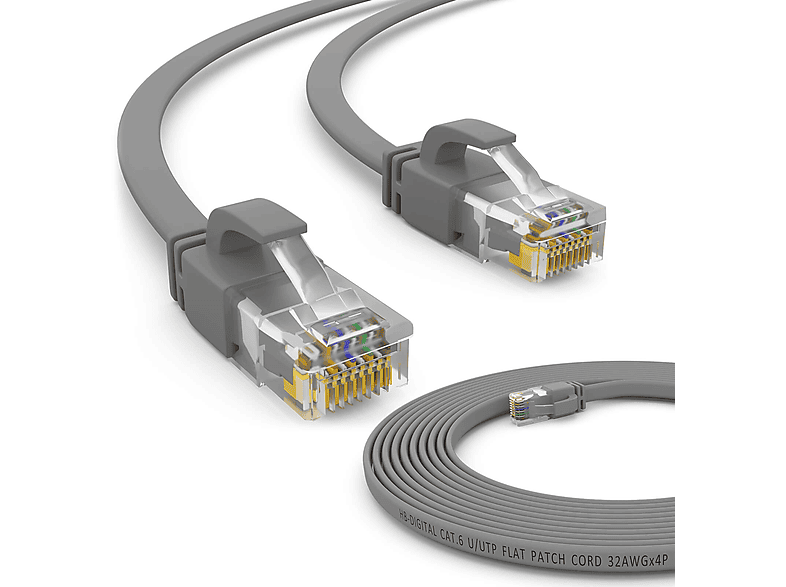 Hb Digital Cat 6 Flach U Utp Pvc Mantel Netzwerkkabel 20 M Saturn