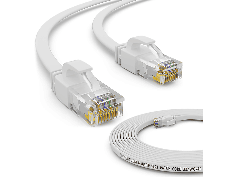 HB-DIGITAL CAT 6 flach U/UTP, PVC Mantel, Netzwerkkabel, 20 m | MediaMarkt