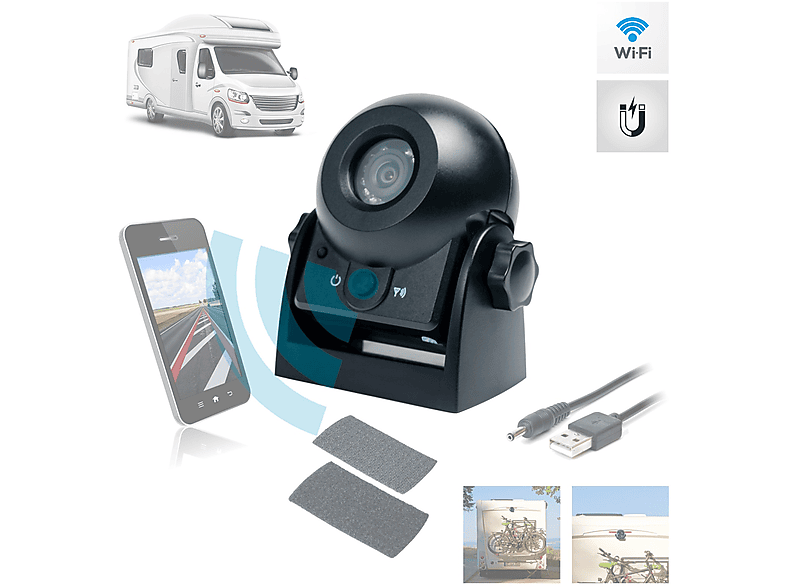 CARMATRIX WLAN Auto KFZ Wohnmobil Funk Rückfahrsystem kabellos mit App ...
