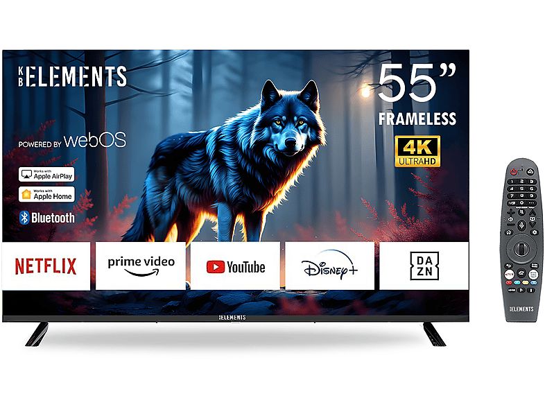 KB ELEMENTS ELT55WB5DE LED TV (55 Zoll / 139 cm, UHD 4K, SMART TV ...