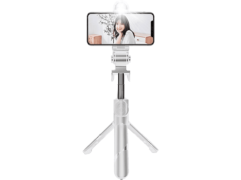 Neveance Inklusive Fülllicht Selfie Stick Weiß Saturn