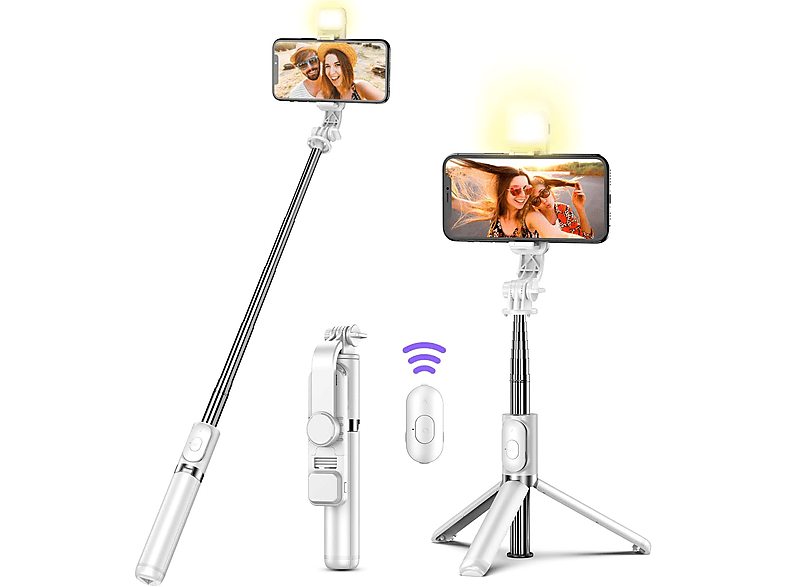 Neveance Mit Fülllicht Selfie Stick Weiß Saturn