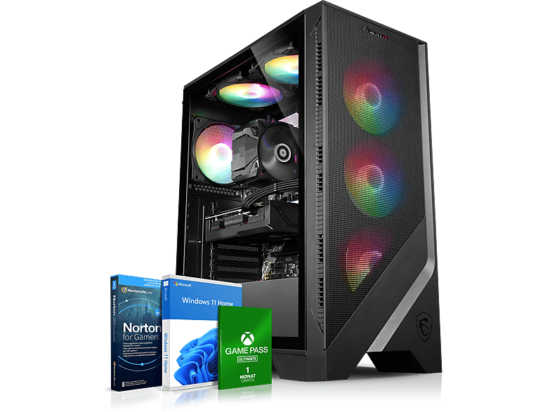 KIEBEL Allround AMD Ryzen 5 4600G, Windows 11 Home, Gaming PC mit AMD ...