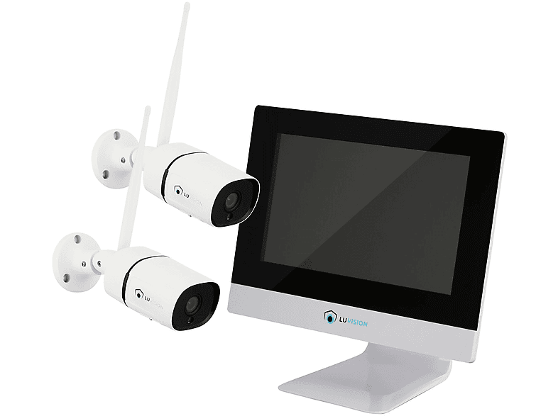LUVISION Funk WLAN 8 Kanal Monitor IP NVR Kamera Set 3MP ...