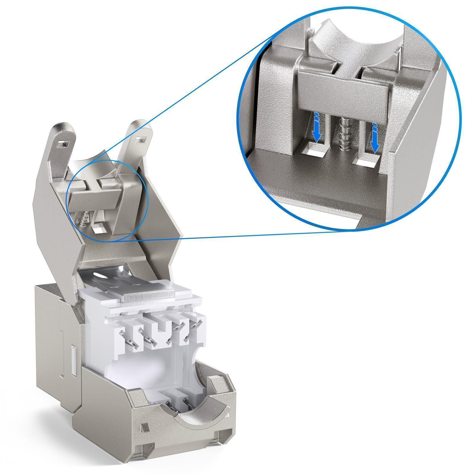 HB-DIGITAL Cat 7 RJ45 werkzeuglos Keystone Module | SATURN