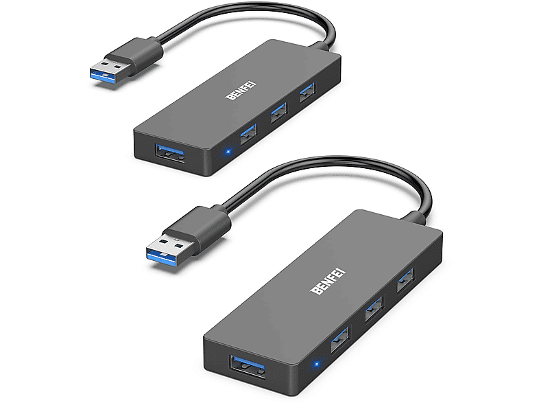 BENFEI Ultra-Slim 4-Port 3.0 USB Hub USB 3.0 Hub, Schwarz | SATURN