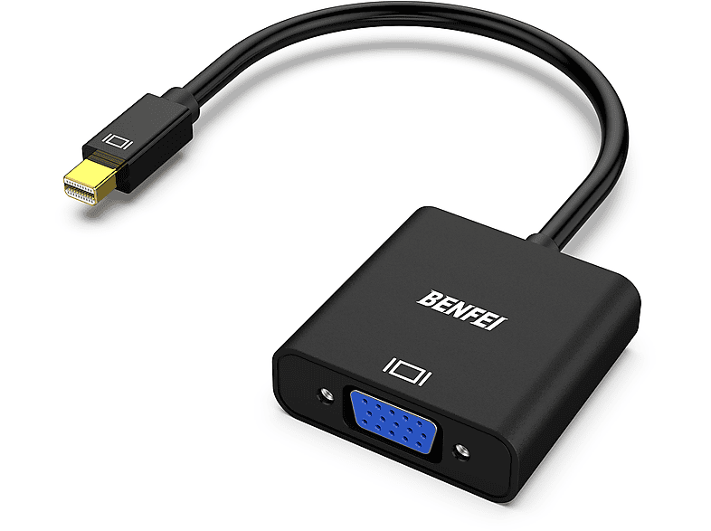 BENFEI Mini DisplayPort auf VGA Adapter, Schwarz | MediaMarkt
