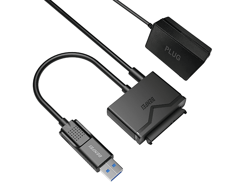 BENFEI USB zu SATA und Festplatten USB HUB, Schwarz | SATURN