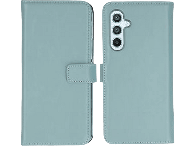 SELENCIA Samsung Galaxy A54 5G, real leather booktype, light blue ...