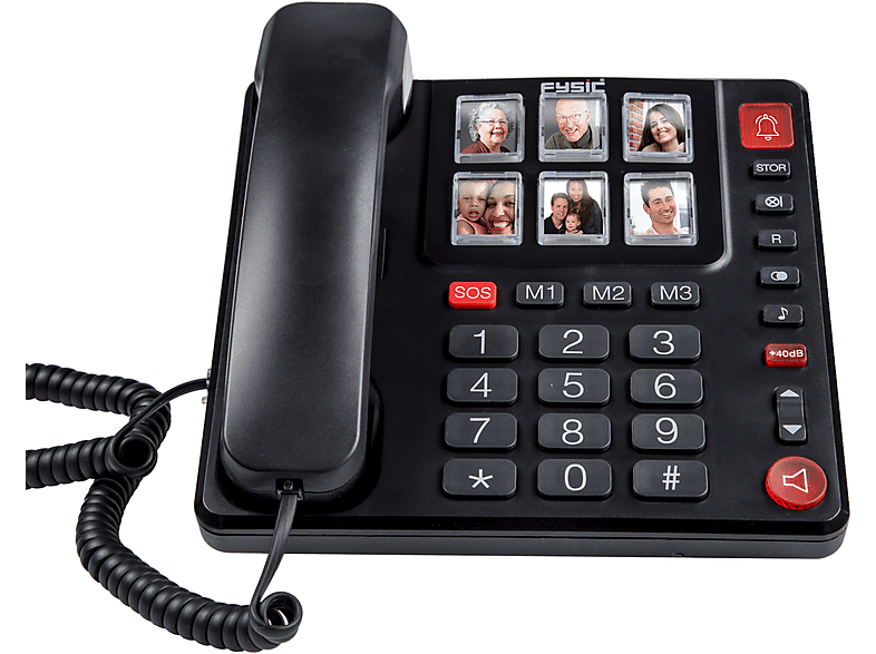 FYSIC FX-3930 - Fototasten - Kurzwahltasten - Senioren-Tischtelefon mit großen Tasten | MediaMarkt