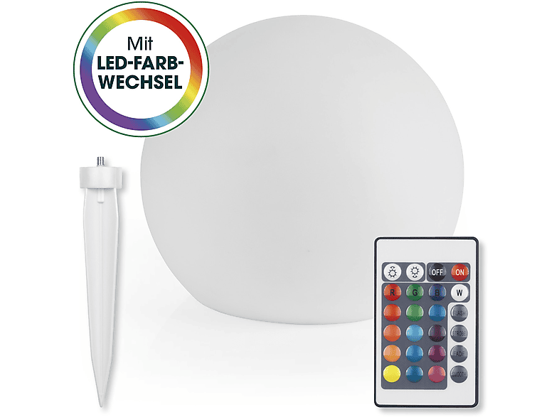 EASYMAXX Solar-Dekokugel 3,7V weiß Solar-Dekokugel | MediaMarkt