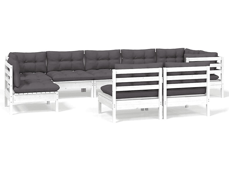 VIDAXL 3096479 Gartentisch- und Stuhlset, Weiß | MediaMarkt