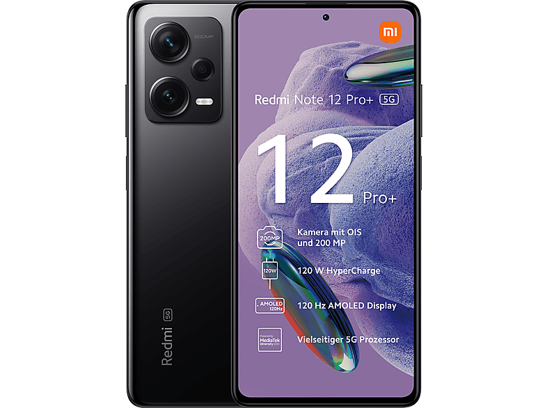 XIAOMI Redmi Note 12 Pro + 5G, Negro, Móvil Android, 256 GB, 8 GB RAM ...