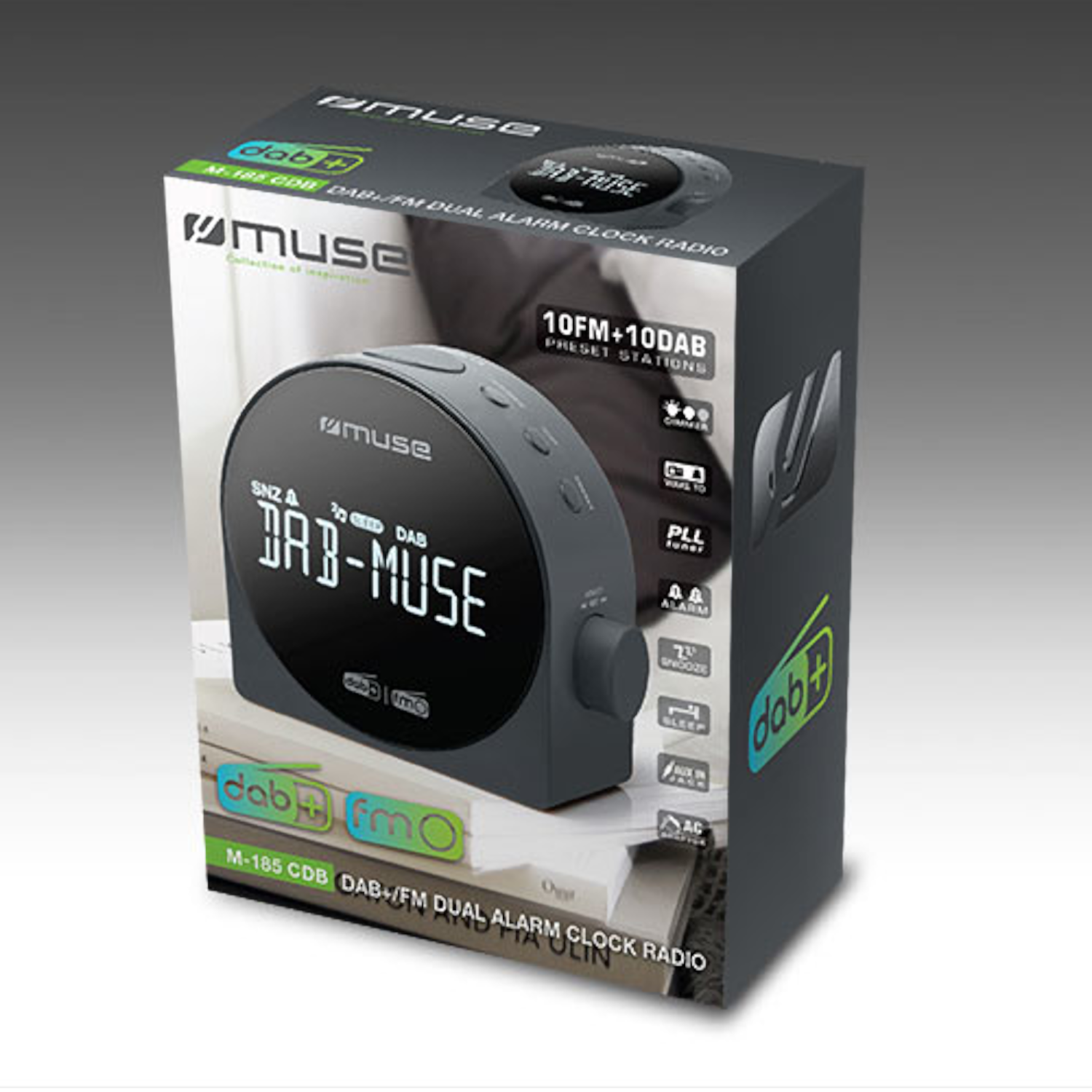 MUSE M185CDB Wekkerradio Zwart | MediaMarkt