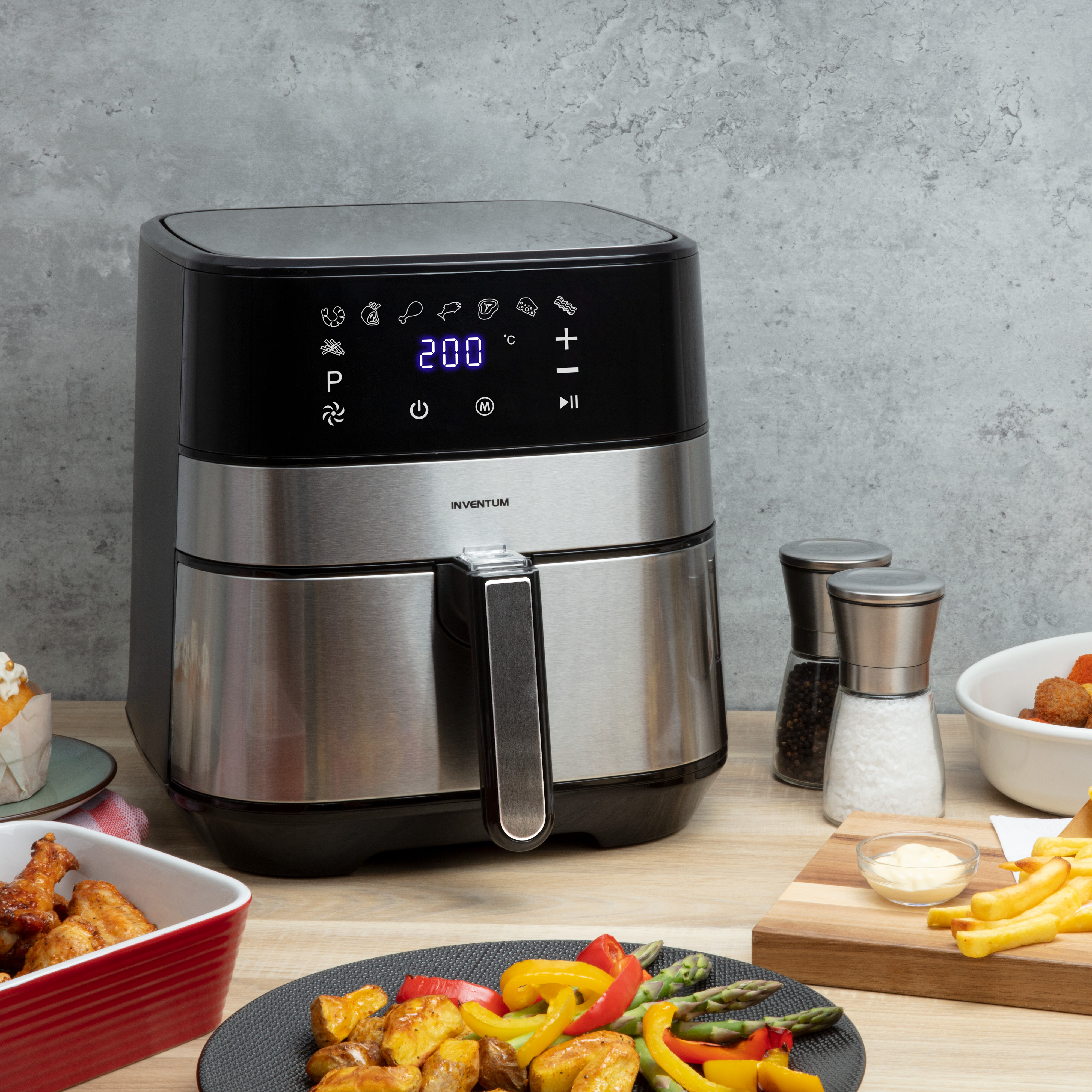 INVENTUM GF500HLD Airfryer Heteluchtfriteuse Zwart/RVS | MediaMarkt