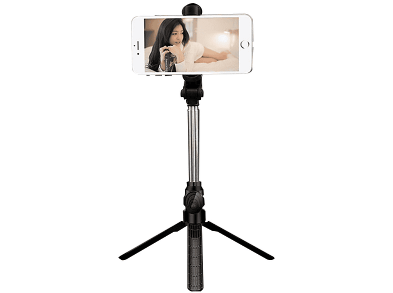 NEVEANCE 360 Grad freie Drehung Selfie Stick, Schwarz | MediaMarkt