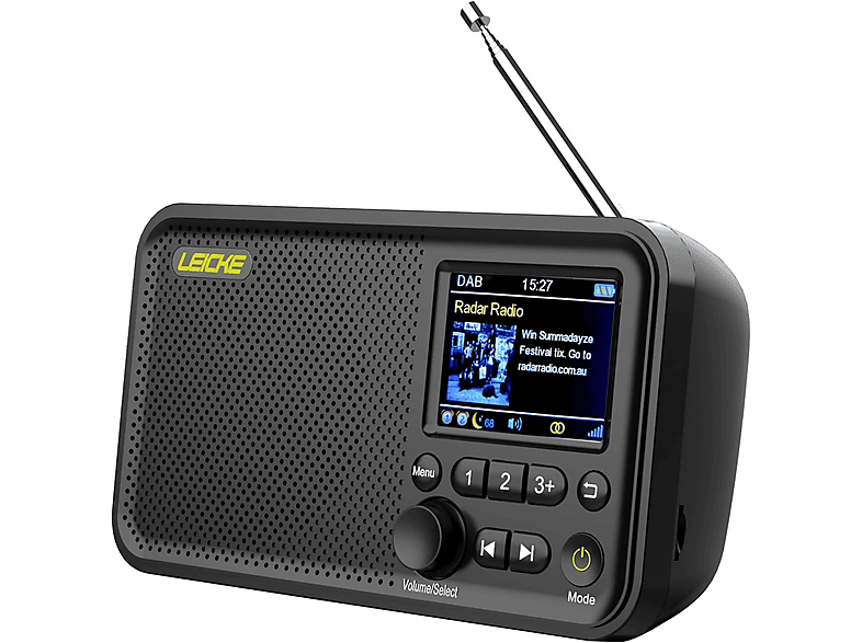 LEICKE Draagbare Keukenradio, 4000mAh Accu, 80 Voorkeuze-instellingen ...