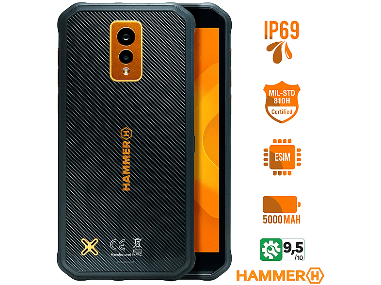 Móvil - HAMMER myPhone Hammer Energy X Black / Rugerizado / 4+64GB / 5. ...
