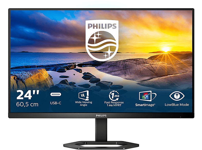 PHILIPS 24E1N5300AE 23,8 Zoll Full-HD Monitor (1 ms Reaktionszeit, 75 Hz) | MediaMarkt