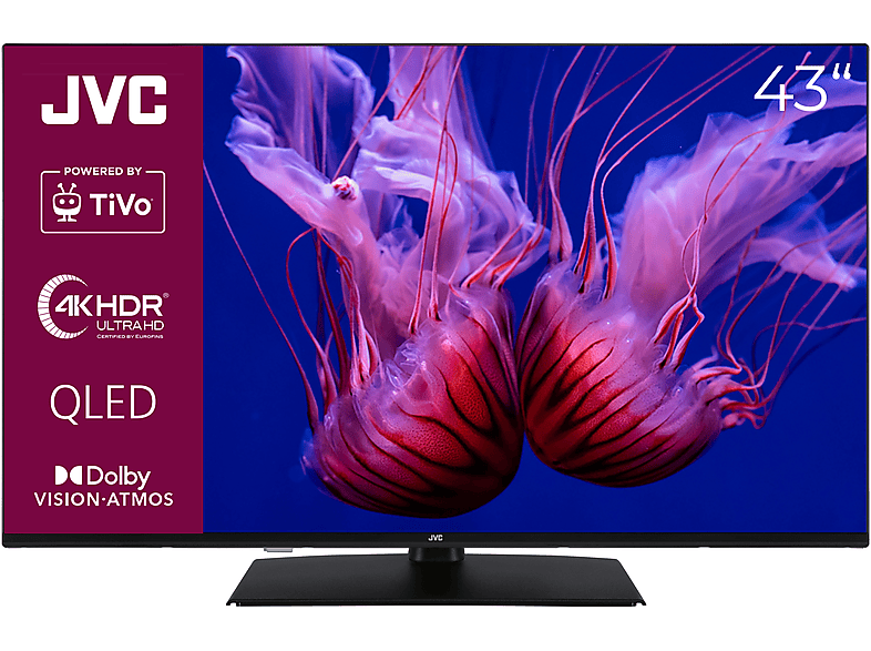 TV QLED 43" | JVC LT-43VUQ3455, UHD 4K, Smart TV, DVB-T2 (H.265), Negro | MediaMarkt