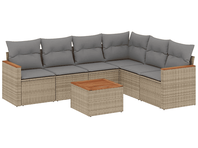 VIDAXL 3226010 Gartentisch- und Stuhlset, Beigemischung | SATURN