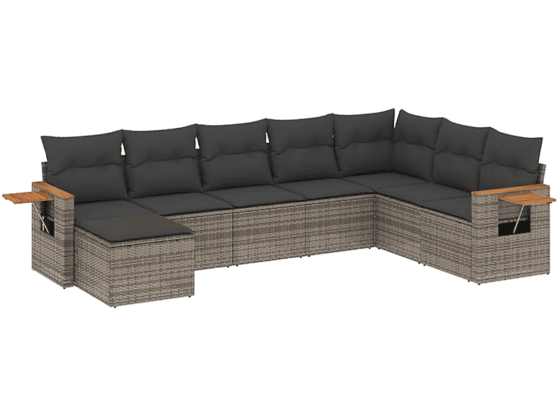 VIDAXL 3259491 Gartentisch- und Stuhlset, Grau | MediaMarkt