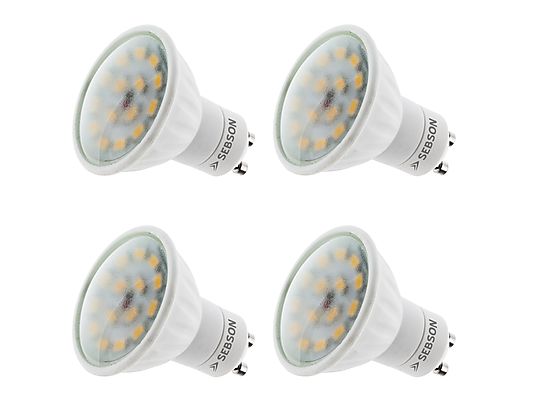 SEBSON Lampe GU10 | 4er Set - 3000K 5W Strahler 230V LED Leuchtmittel ... SEBSON Lampe GU10 | 4er Set - 3000K 5W Strahler 230V LED Leuchtmittel ...