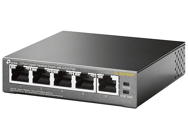 Switch TP-LINK TL-SG1005P Czarny | sprawdź cenę i opinie w MediaMarkt