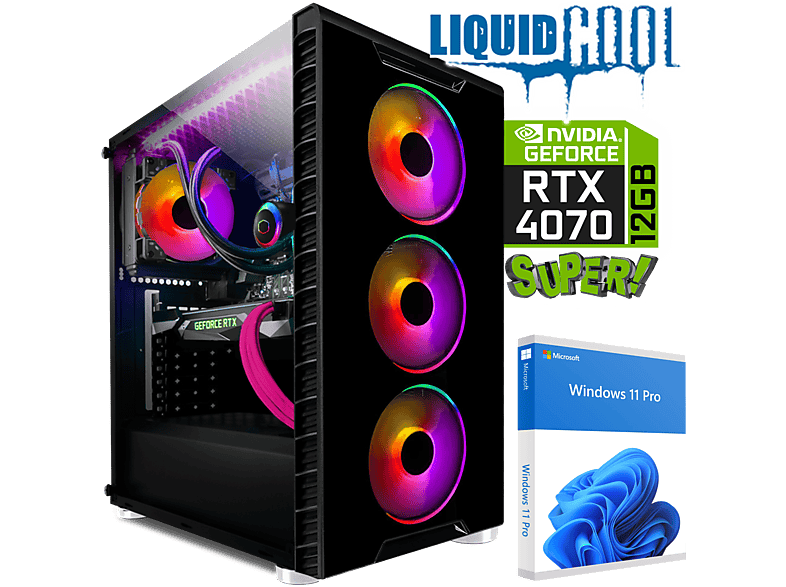 KRAFTPC Intel Core i7 12700KF, Gaming PC mit Intel® Core™ i7 Prozessor, 32 GB RAM, 1000 GB SSD ...