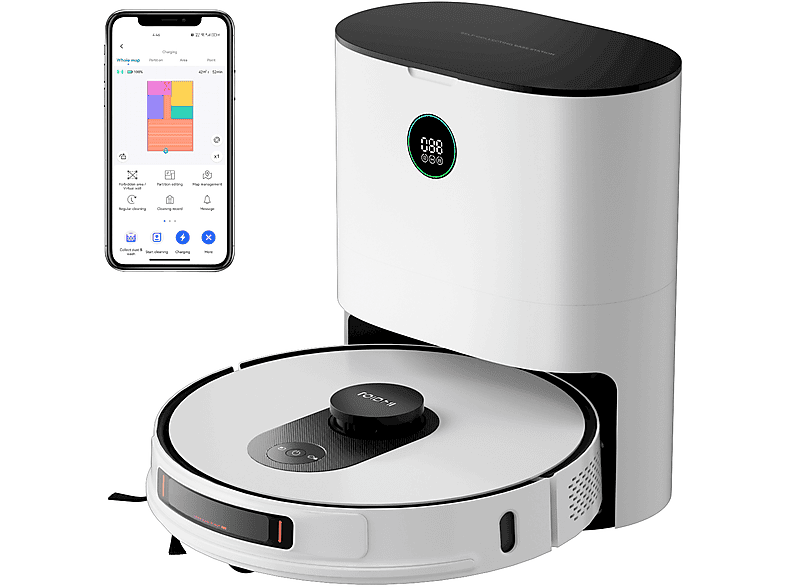 Robot aspirador - ROIDMI EVE MAX, 65 W, 3 l, 250min, 83 dB(A), Blanco ...